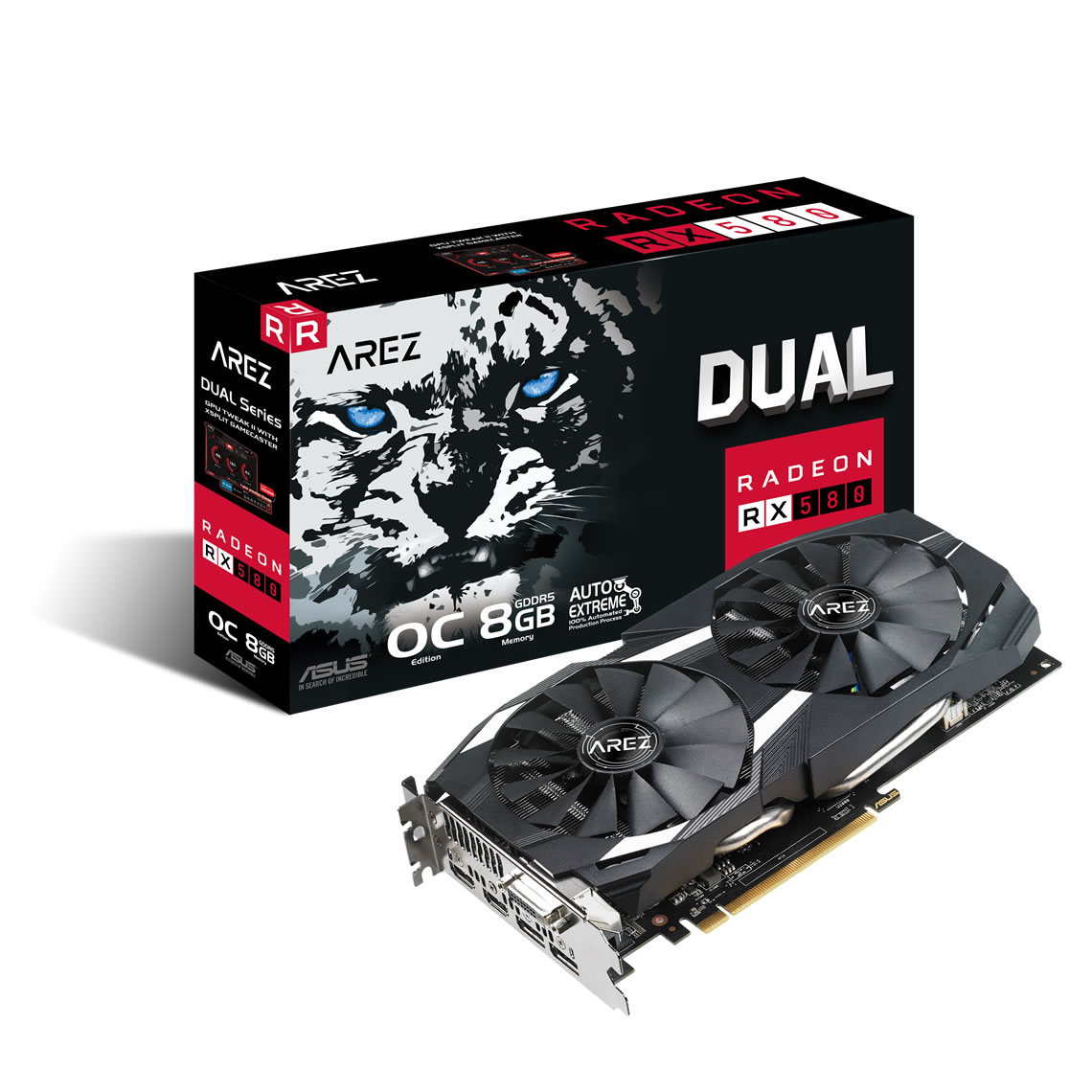Asus AREZ Dual series Radeon RX 580 OC edition Graphics Card | Novatech