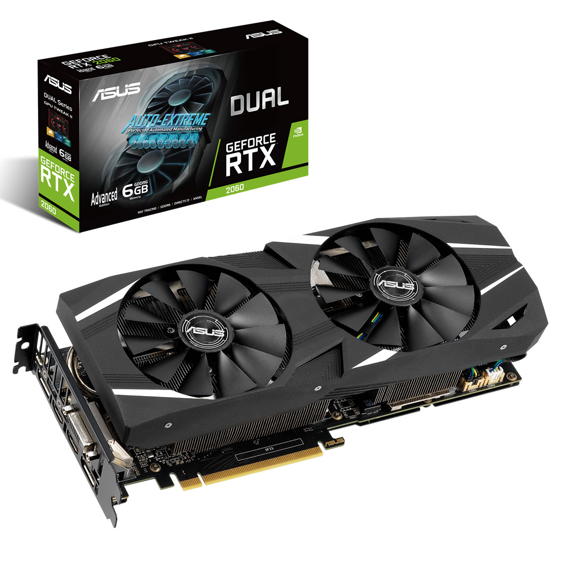 ASUS Dual GeForce RTX 2060 Advanced Edition 6GB graphics Card | Novatech