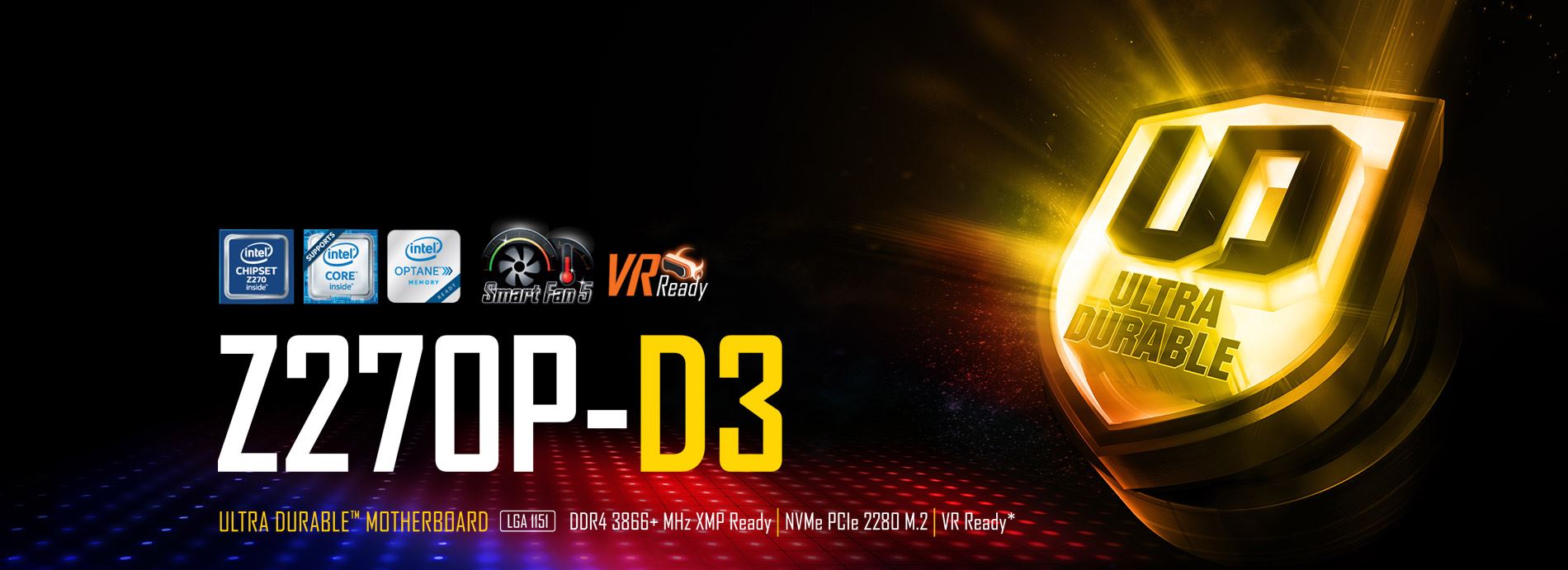 GIGABYTE GA-Z270P-D3 Intel Z270 Socket 1151 ATX Motherboard - GA-Z270P ...