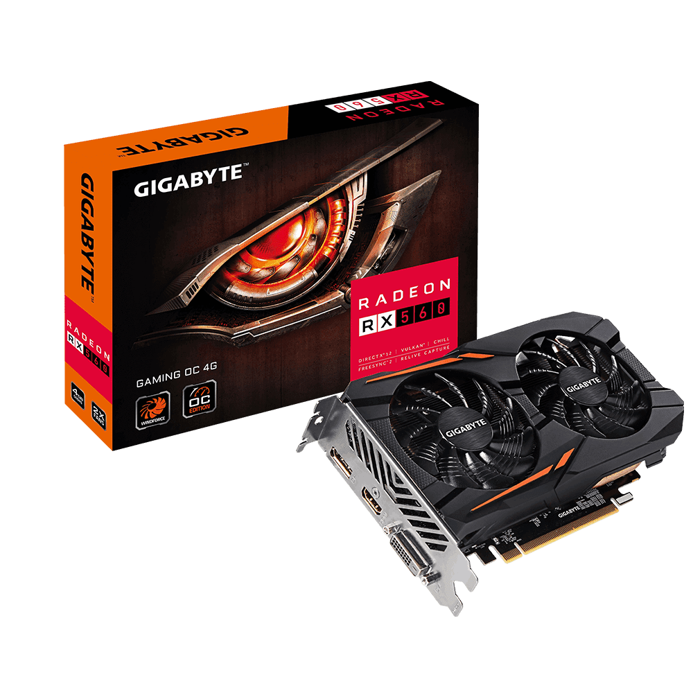 Gigabyte Radeon™ RX 560 Gaming OC 4G Graphics Card | Novatech