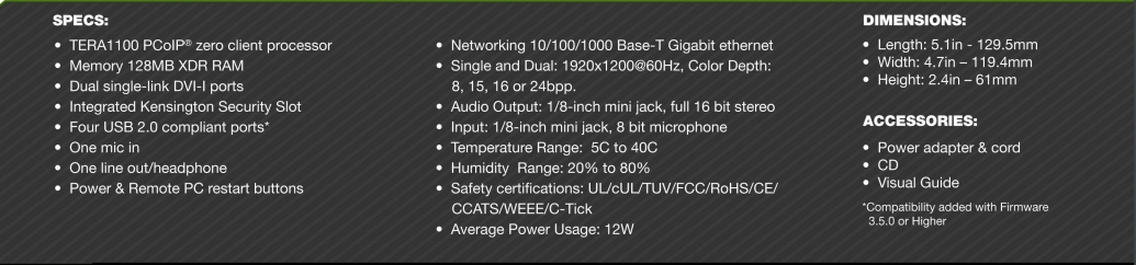 eVGA 124-IP-PD02-KR Pcoip PD02 Portal Zero Client 128MB - 124-IP-PD02 ...